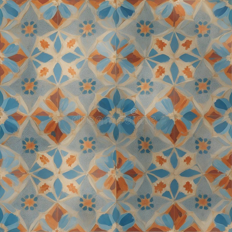 Geometric Shapes in a Seamless Moroccan Tile Pattern Generated by Ai ...