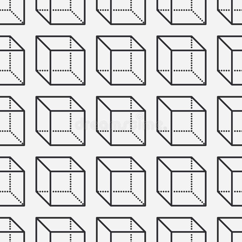 Geometric Shapes Seamless Pattern Flat Line Icons. Modern Abstract ...