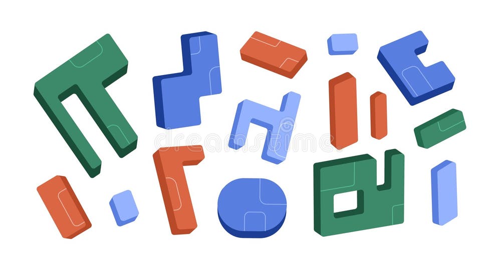 Geometric Shapes Set. Abstract Design Elements, 3d Geometry Objects ...