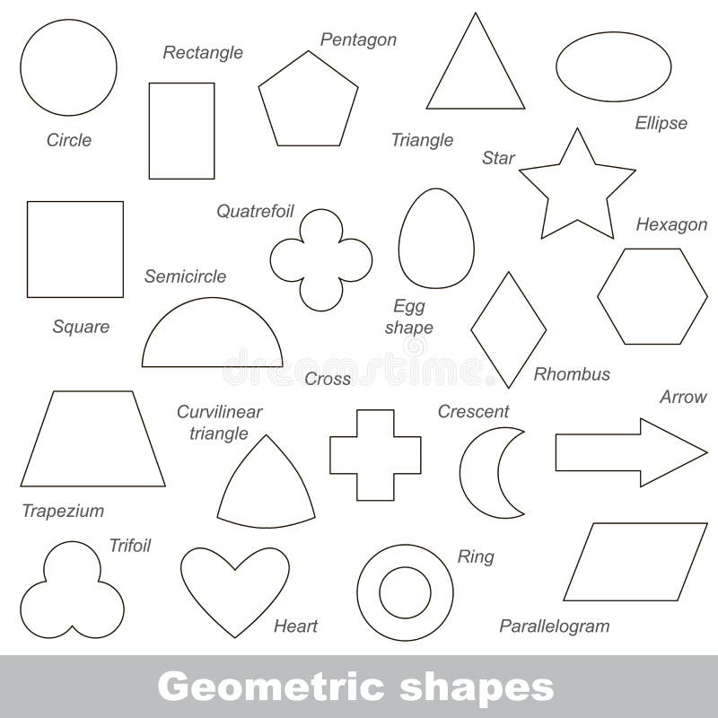 Simple Geometric Shapes for Children. Stock Illustration - Illustration ...