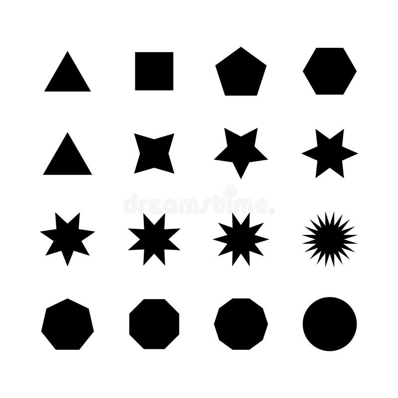 Black Outline Basic Shapes Stock Illustrations – 181 Black Outline ...