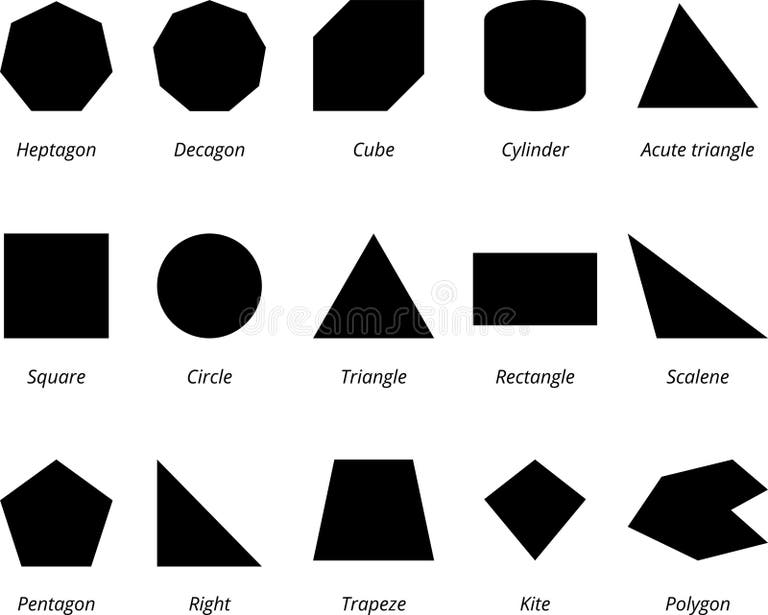 Geometric Shapes Set. Vector Illustration of Basic Geometric Figures ...