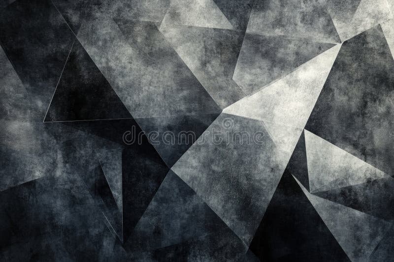 Geometric Shapes in Shades of Gray Create a Striking Abstract ...