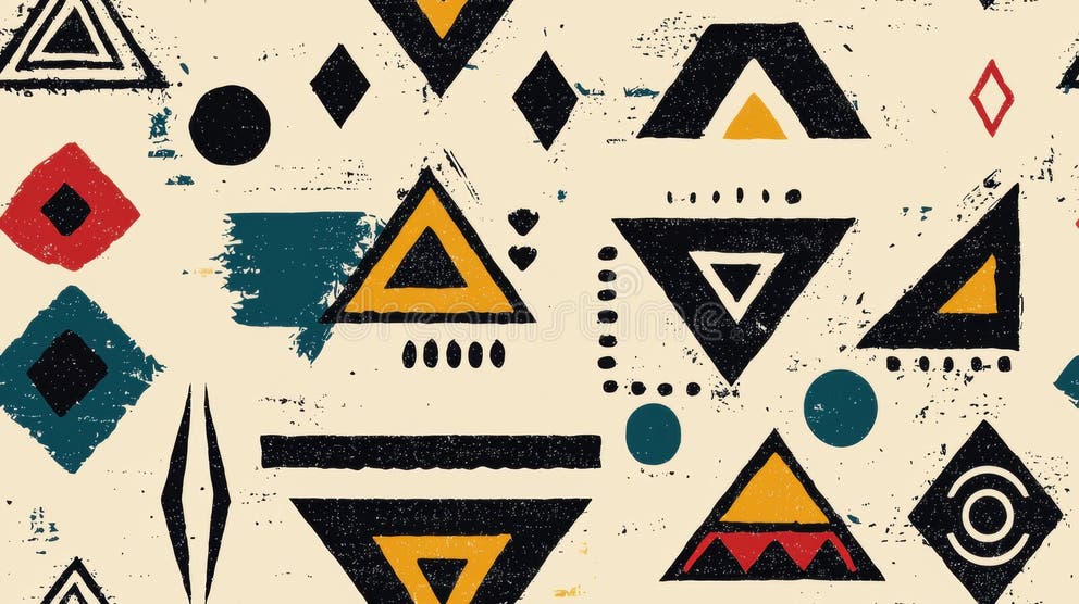 Geometric Shapes, Stone, Pattern, and Vibrant Colors Create Visually ...