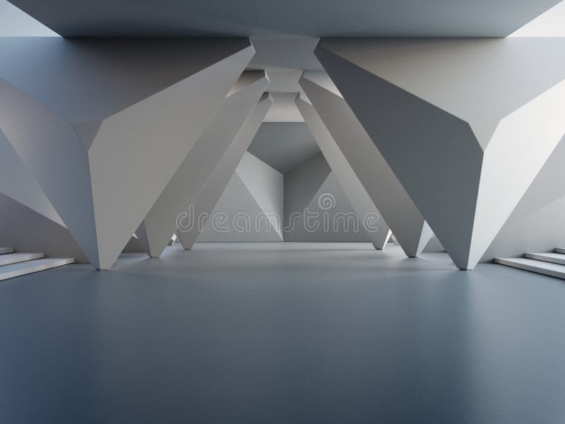 Geometric Shapes Structure on Gray Concrete Floor. Stock Illustration ...