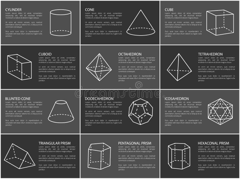 Geometric Shapes Text Sample Vector Illustration Stock Vector ...