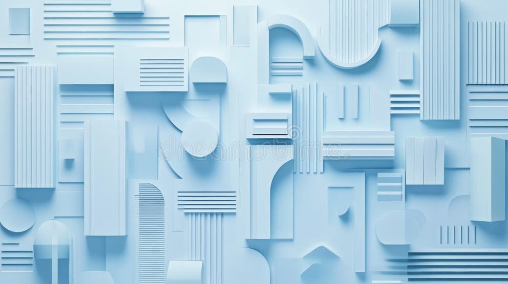 Geometric Shapes and Texture Form a Modern Architectural Wall Design ...