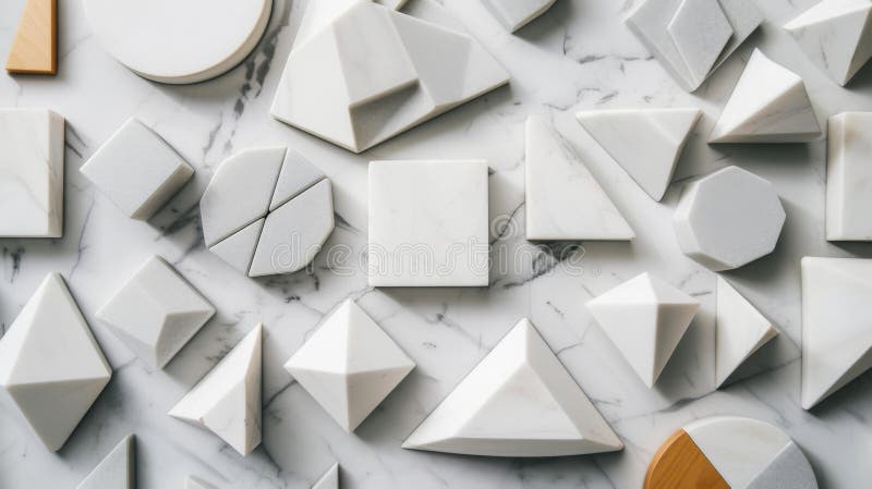 Geometric Shapes a Variety of Sharp Geometric Shapes Interlock on a ...