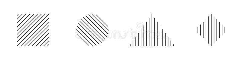 Dashed Geometric Shapes Vector. Linear Shapes Abstract Background ...