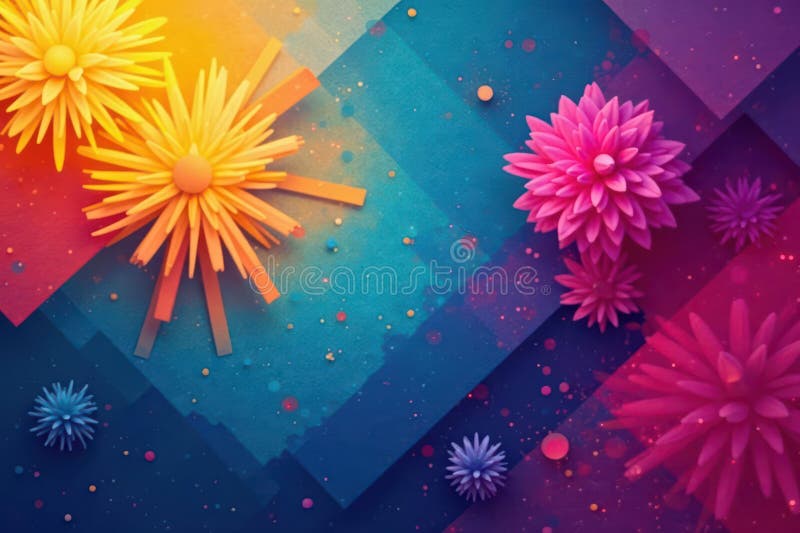 Geometric Shapes, Vibrant Colors, Modern Style , Abstract, Wallpaper ...