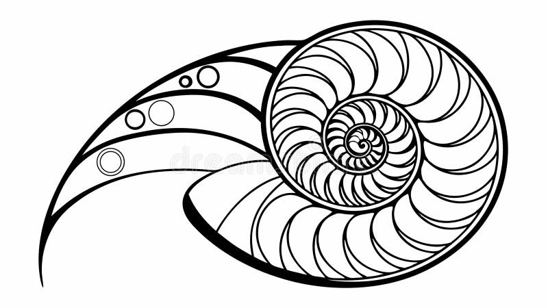 Geometric Shell Abstract Spiral Pattern Vector, Vector Design ...