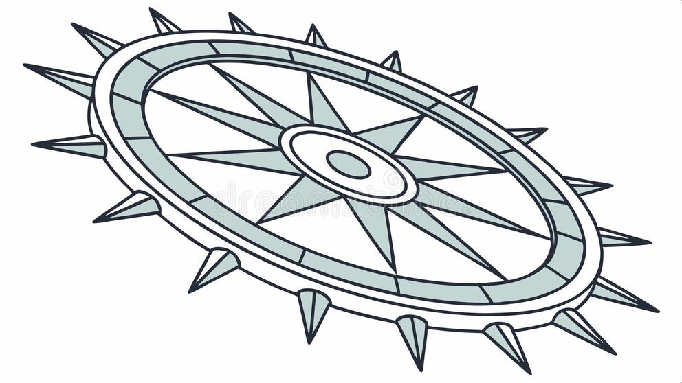Geometric Ship S Wheel Pattern, Maritime and Abstract Design Vector ...