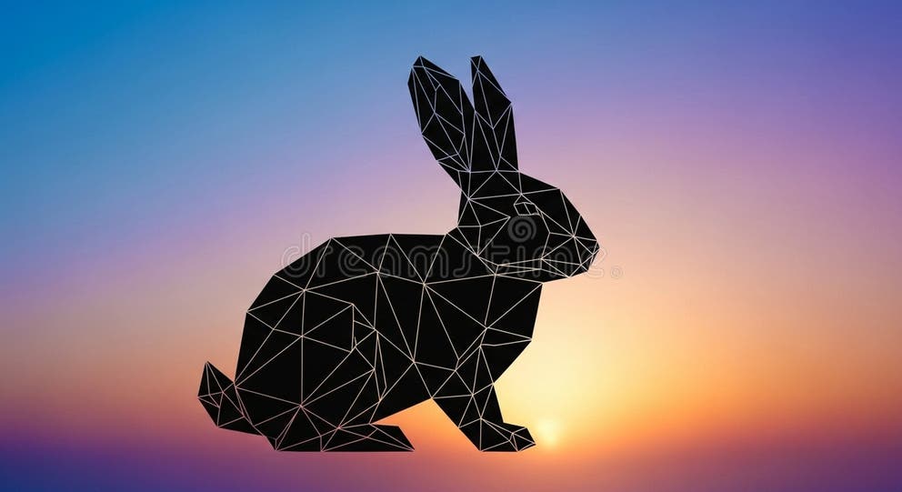 Geometric Rabbit Silhouette Stock Illustrations – 1,484 Geometric ...