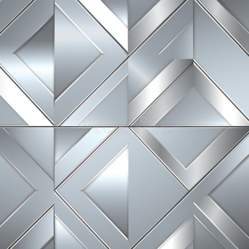 Geometric Silver Abstract Wallpaper: Distorted Perspectives and ...