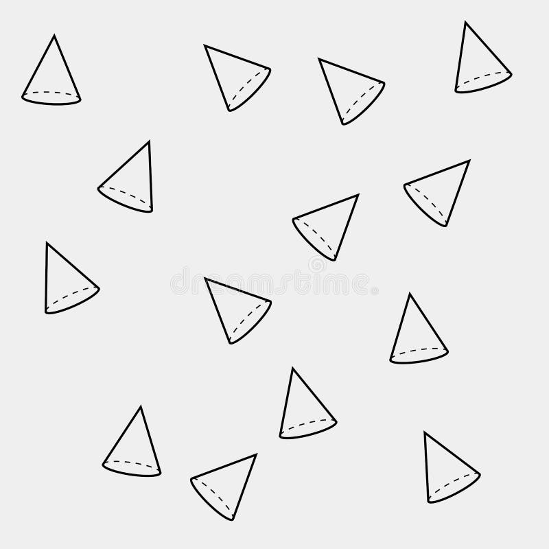 Geometric Simple Monochrome Minimalistic Pattern of Cone or Triangle ...