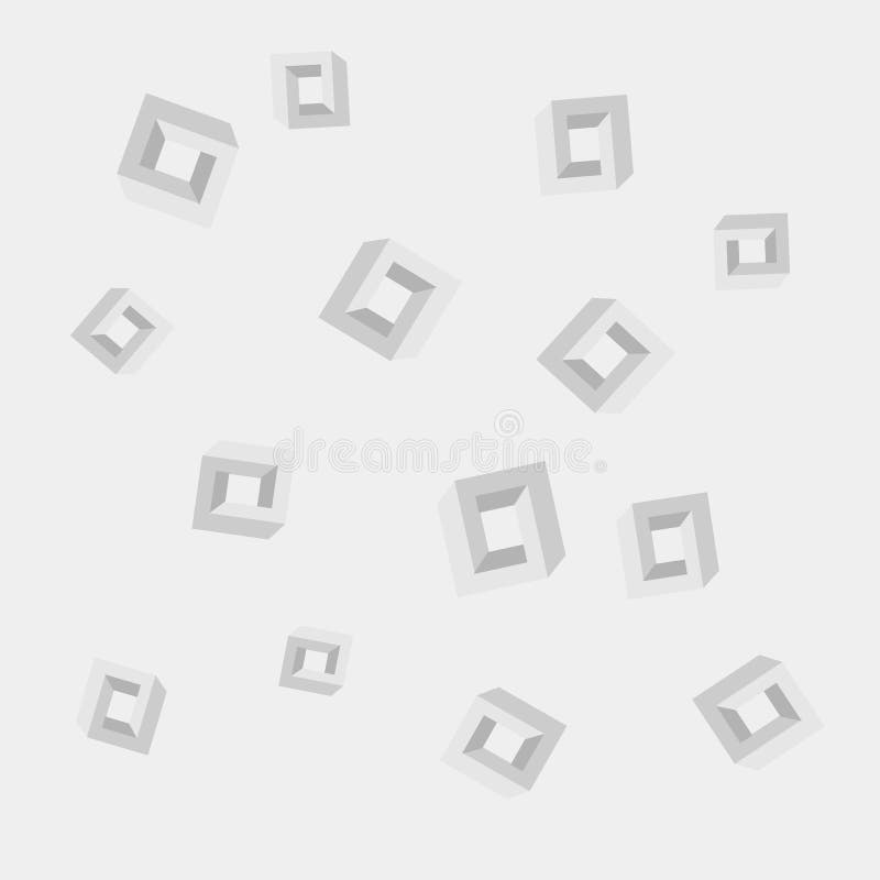 Geometric Simple Monochrome Pattern of Impossible Shapes Stock Vector ...