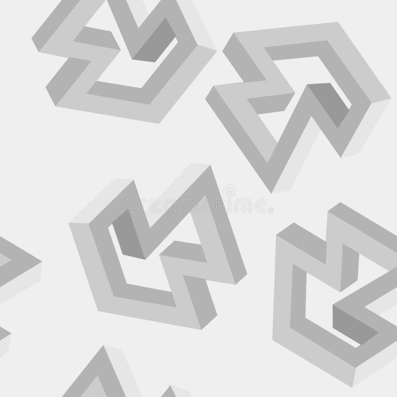 Simple 3d Impossible Shapes Stock Vector - Illustration of decorative ...