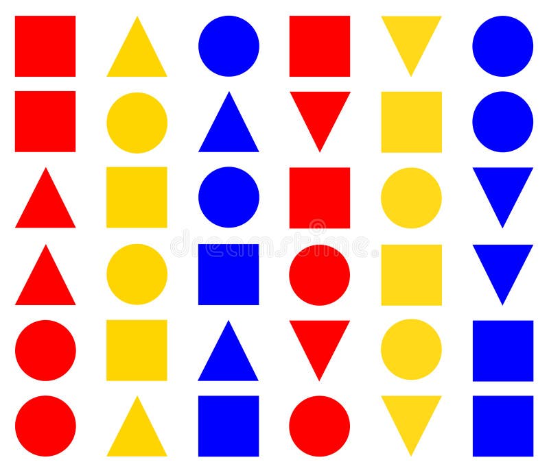 Simple Shapes Motif Drawing Seamless Pattern Stock Illustration ...