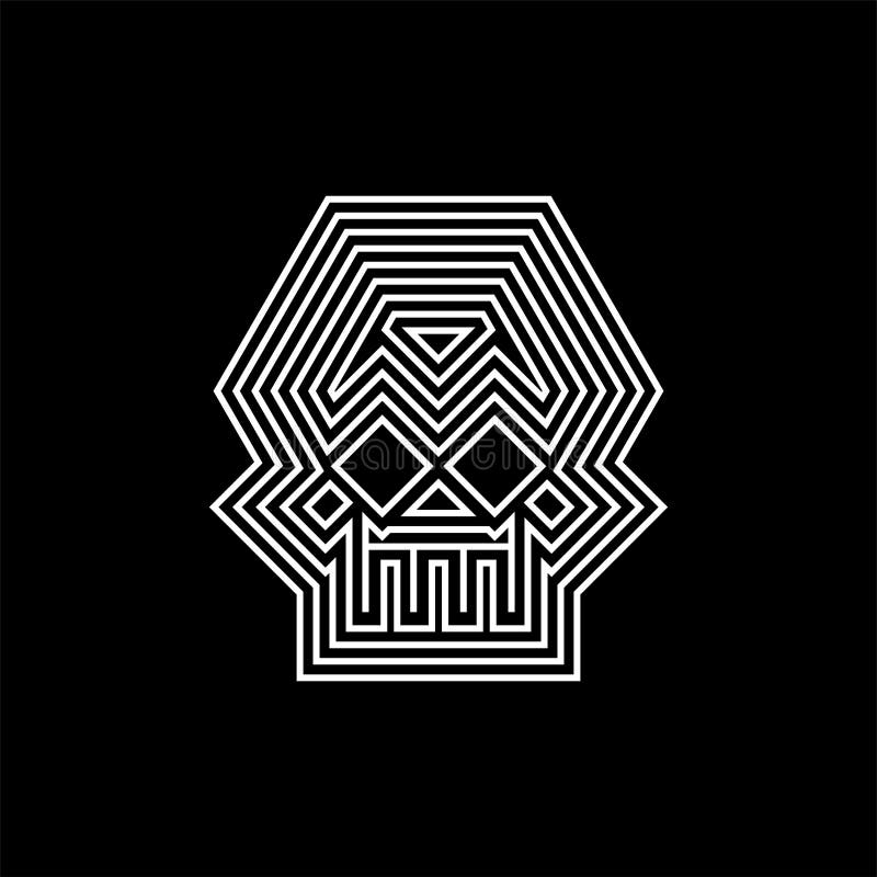 Geometric Skull. Abstract Skeleton Head Stock Vector - Illustration of ...
