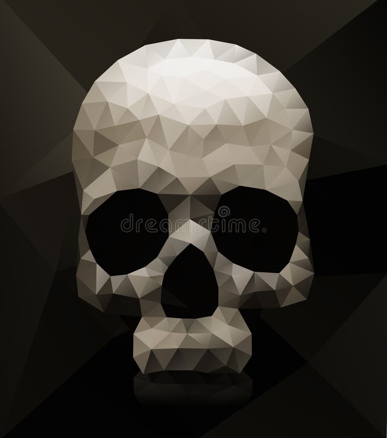 Skull with Geometric Pattern. Stock Vector - Illustration of black ...
