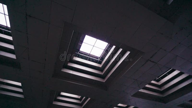 Geometric Skylights in Modern Architecture Stock Video - Video of ...