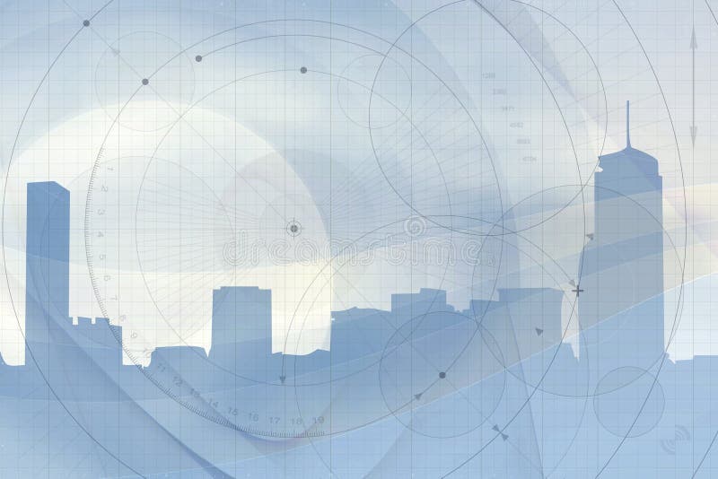 Geometric Skyline Background Stock Illustration - Illustration of ...