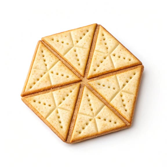 Geometric Snack Cracker Isolated on White Background Stock Illustration ...
