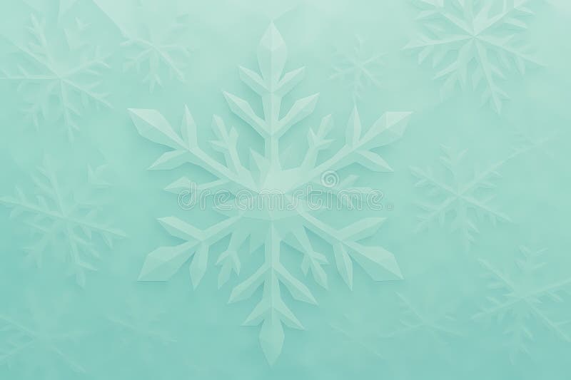 Low - Poly Style Light Blue Snowflake Pattern, Showcasing Angular ...