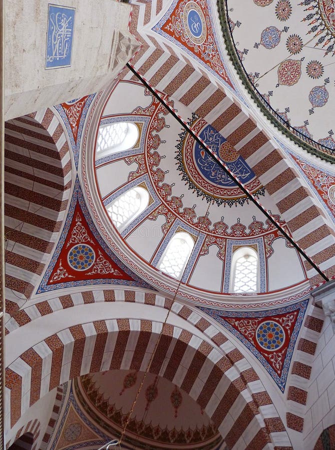 Geometric Solutions in Istanbul Mosque. Stock Image - Image of islam ...