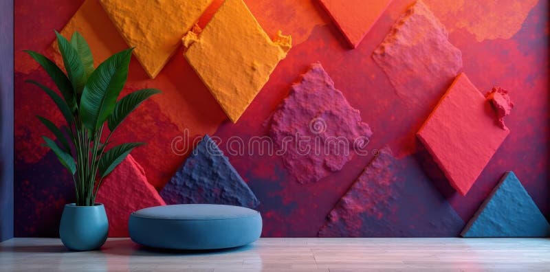 Geometric Sound Absorption Panels, Textured Backdrop , Pattern ...