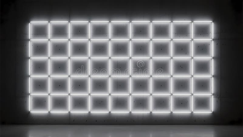 Geometric Space of an Abstract Minimalist White Matrix Stock ...