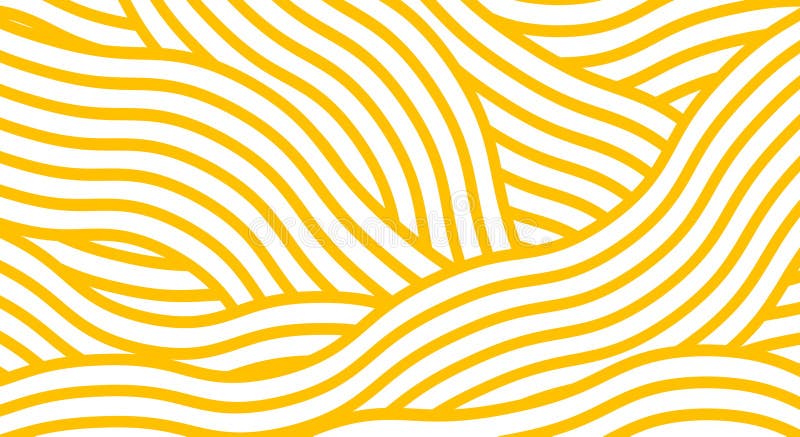Geometric Spaghetti Pattern. Background with Yellow Paste Elements on ...