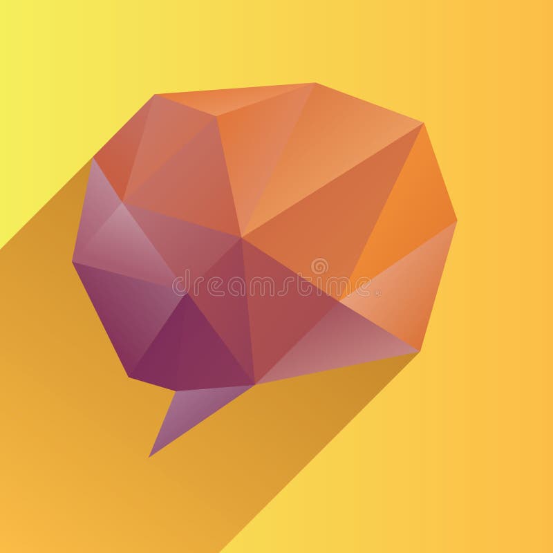 Geometric Speech Bubble. Vector Illustration Decorative Background ...