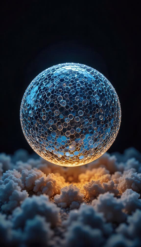 Geometric Sphere Illuminated Above Soft Clouds for Mobile Display ...