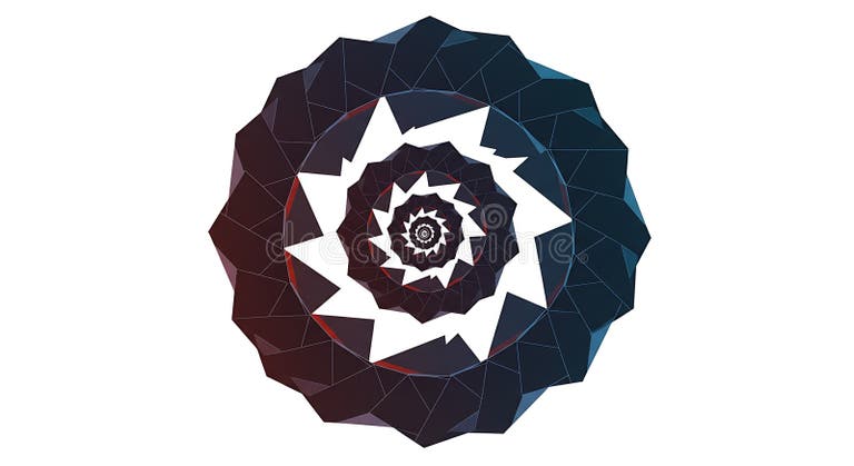 A Geometric, Spiral Design Composed of Interlocking, Polygonal Shapes ...