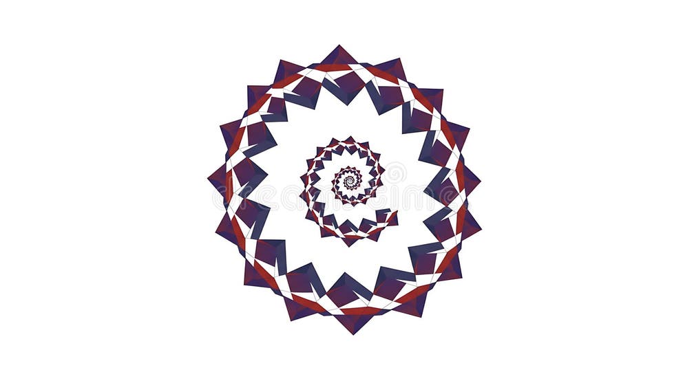 Geometric Spiral Design Pattern Featuring Interlocking Triangular ...