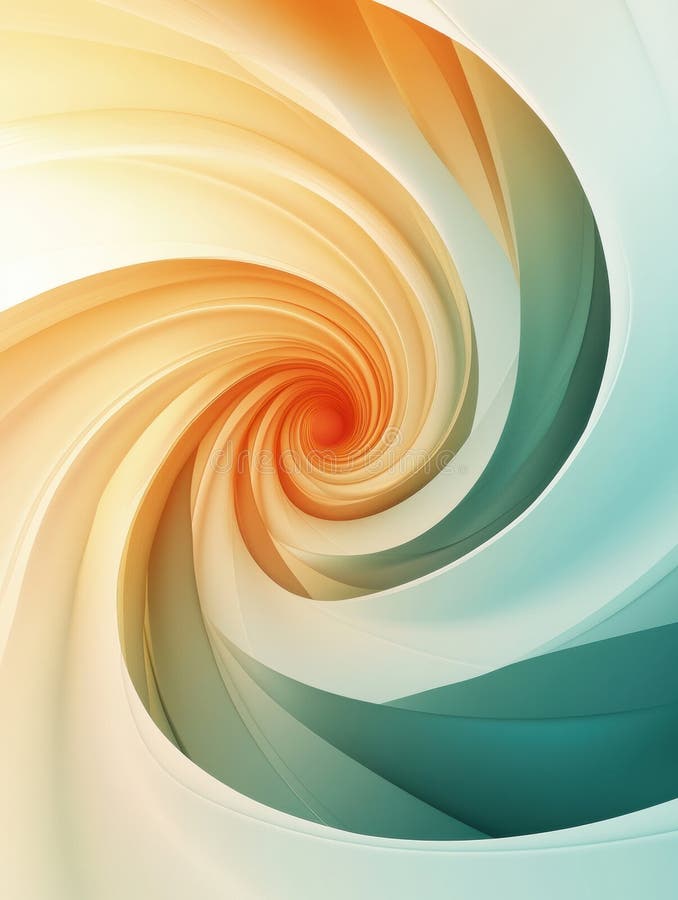 Geometric Spiral Design Showcasing a Smooth Gradient and Clean Lines ...