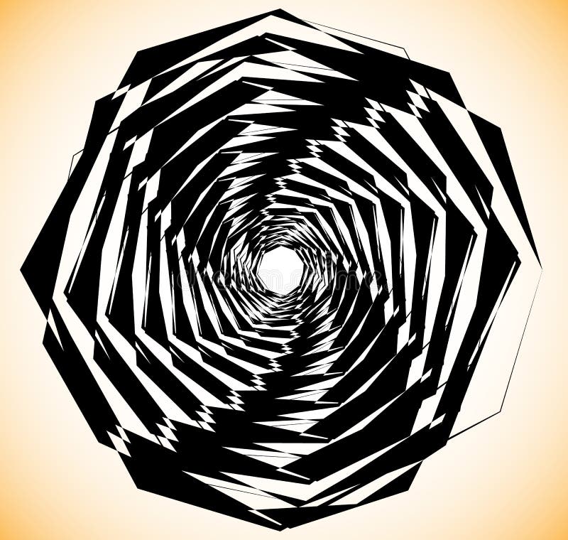 Geometric Spiral-like Shape. Random Abstract Edgy Element. Stock Vector ...