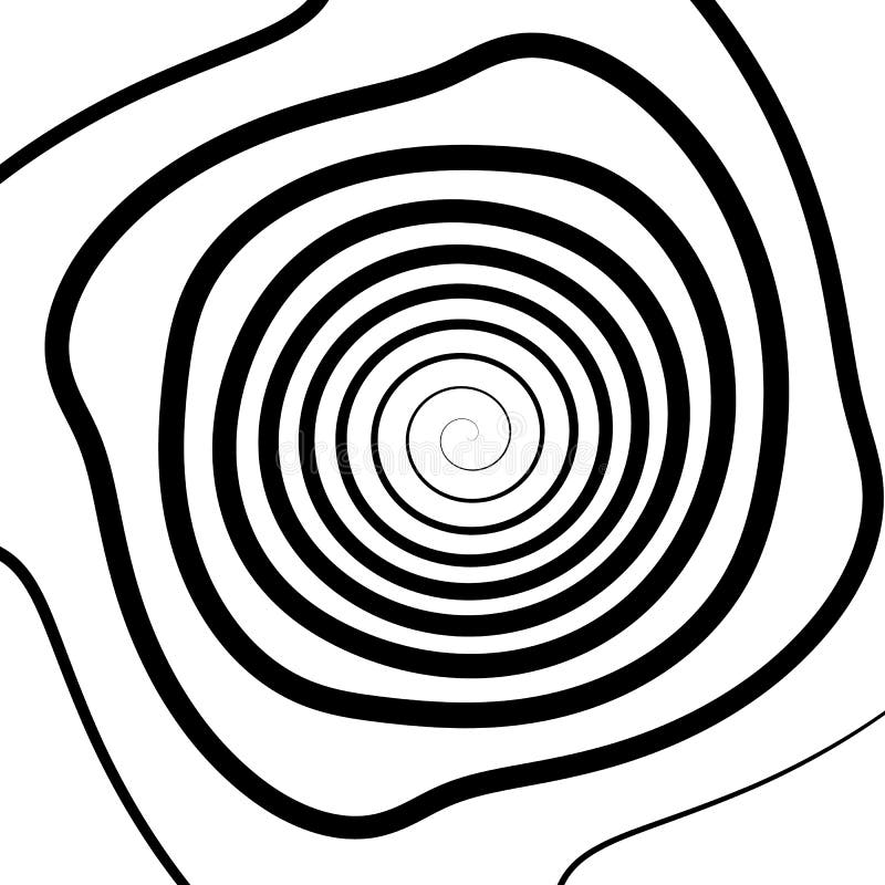 Geometric Spiral Pattern. Abstract Monochrome Texture Stock Vector ...