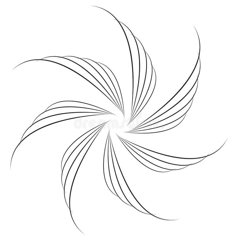 Geometric Spiral Shape. Motif with Circular Elements Stock Illustration ...