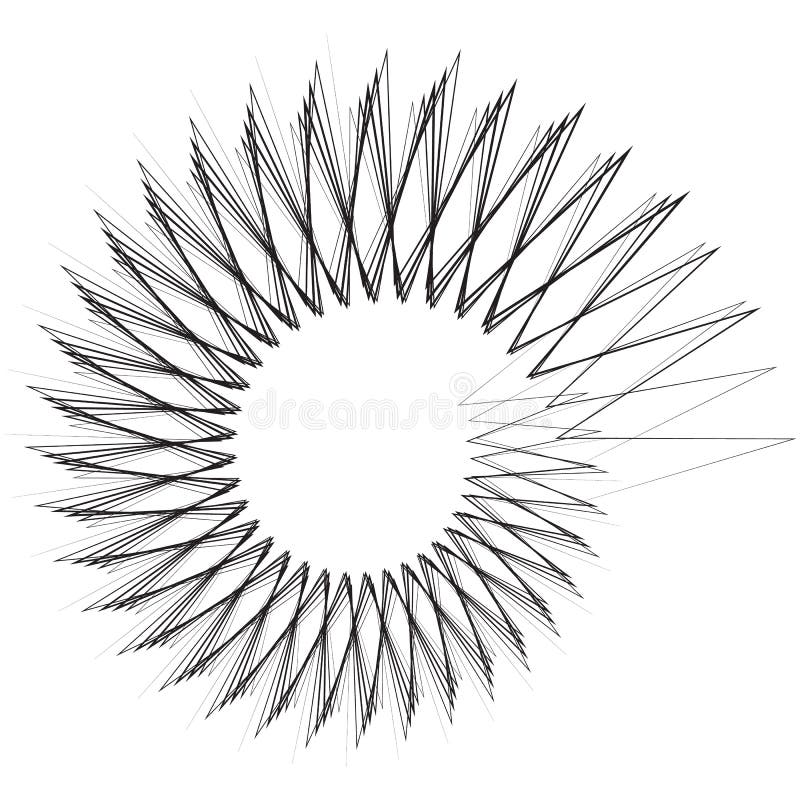 Geometric Spiral Shape. Motif with Circular Elements Stock Illustration ...