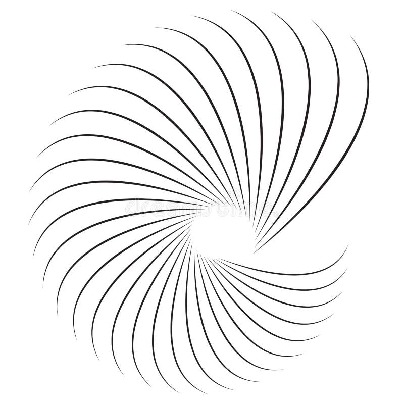 Geometric Spiral Shape. Motif with Circular Elements Stock Illustration ...