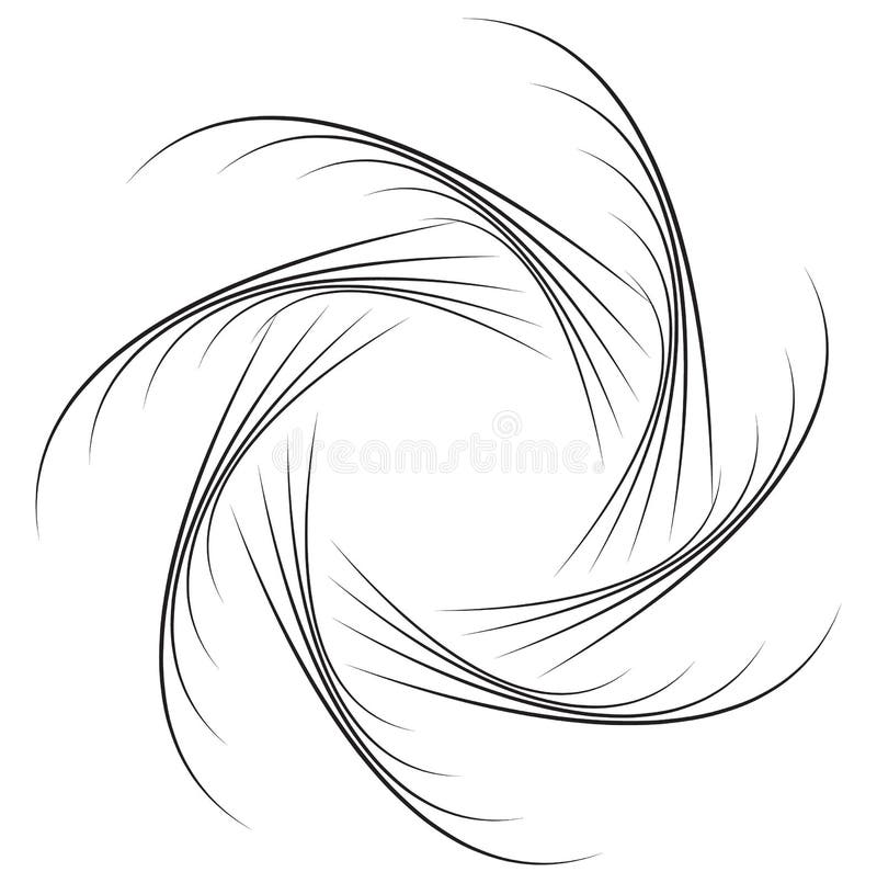 Geometric Spiral Shape. Motif with Circular Elements Stock Illustration ...