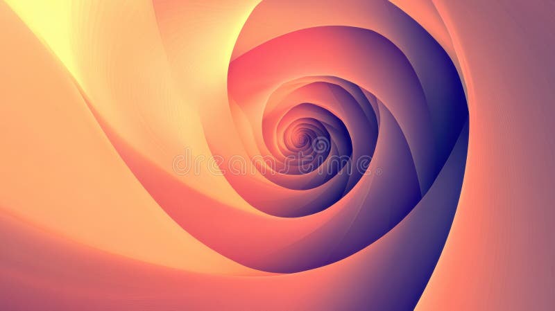 Geometric Spiral with Smooth Gradient Illustrating Infinite Progress ...