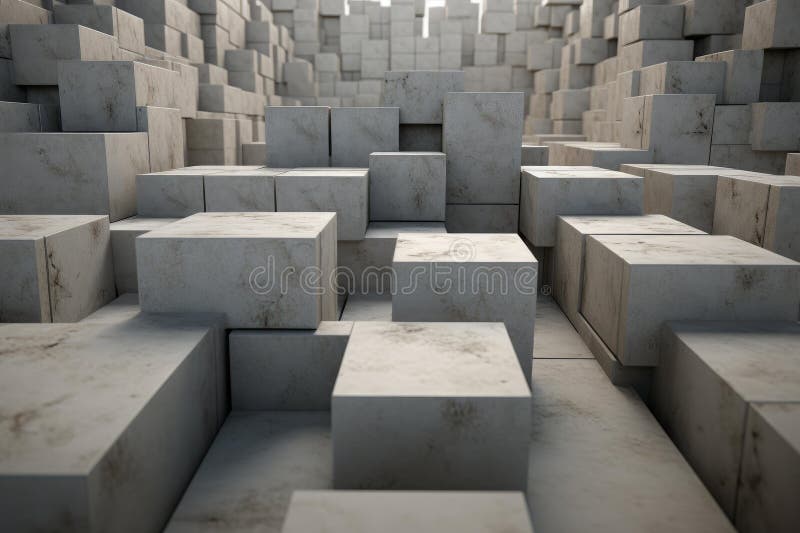 Geometric Square Blocks Room Generate Ai Stock Photos - Free & Royalty ...