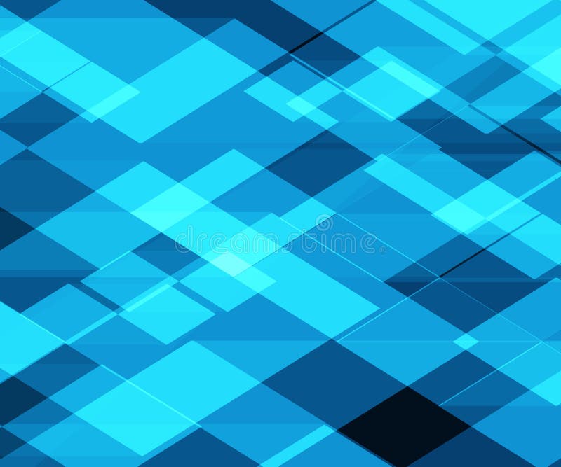 Geometric Square Blue Bright and Deep Abstract Background. Stock Vector ...