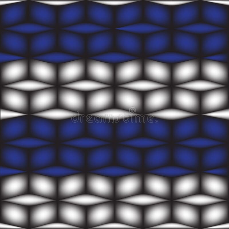 Geometric Square Box White and Blue Pattern Stock Vector - Illustration ...