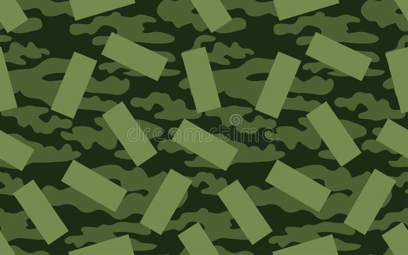 Geometric Square Camouflage Abstract Seamless Pattern, Military ...