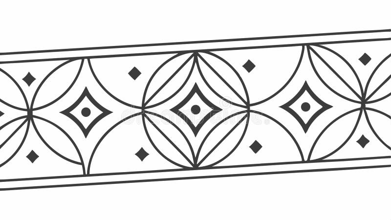 Geometric Square Decorative Border Pattern, Modern and Structured ...