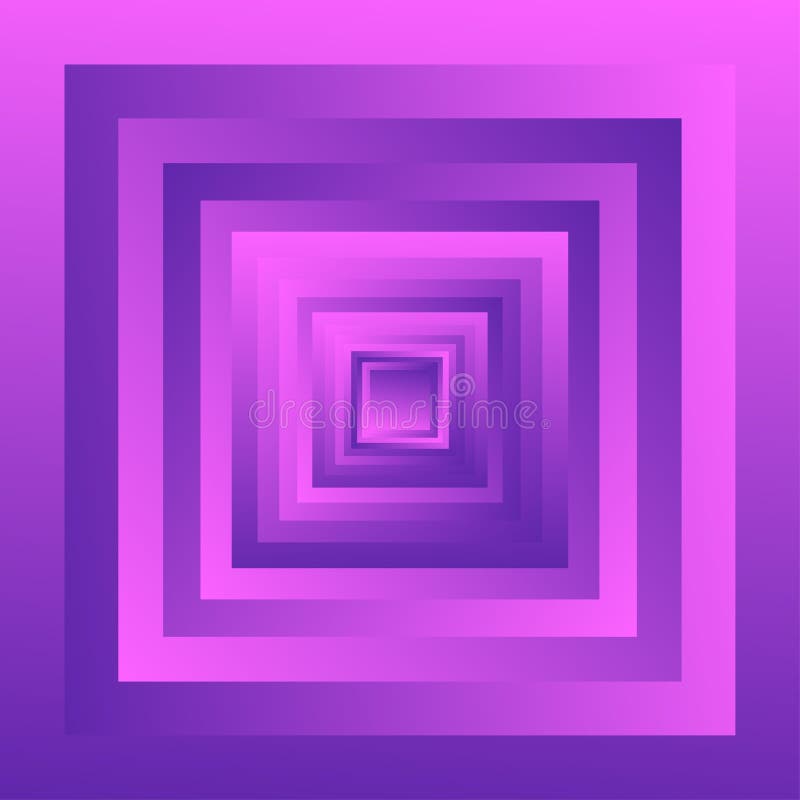 Geometric Square Design Shape with Random Shaded, Gradient Fill Stock ...